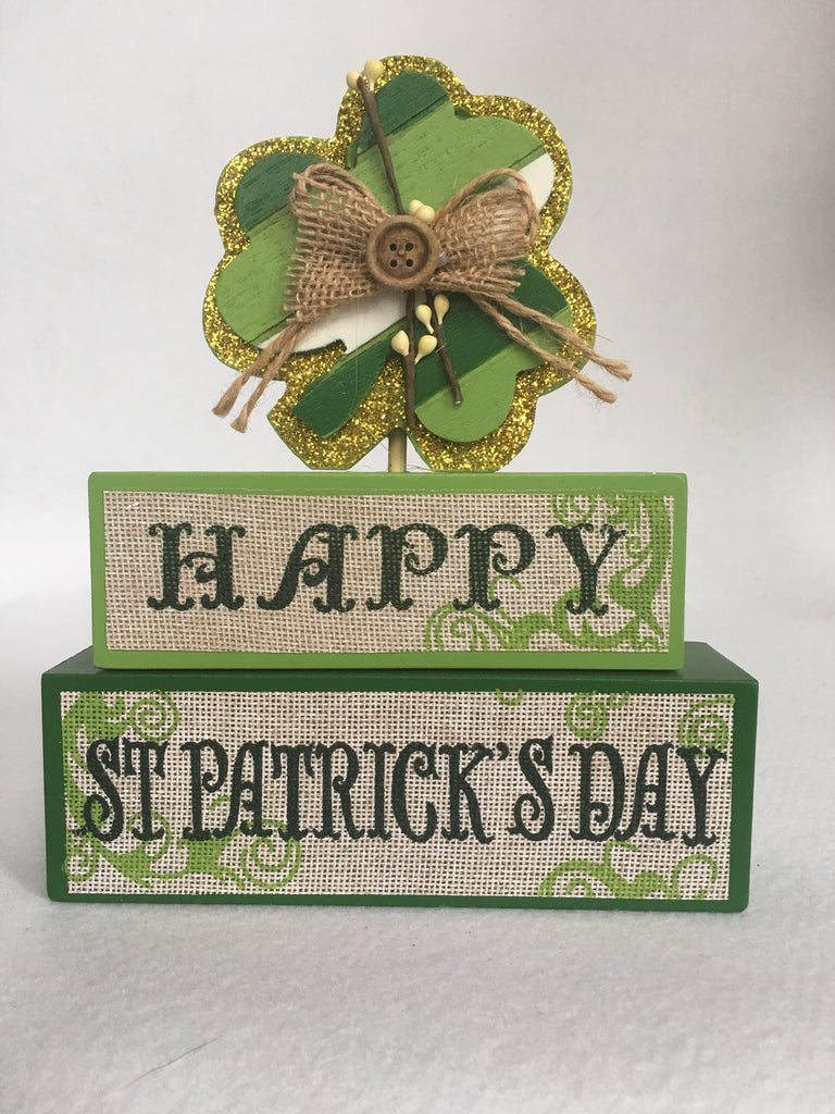 Saint Patrick's Day Happy St Patrick's Day Moveable Block Sitter Set ...