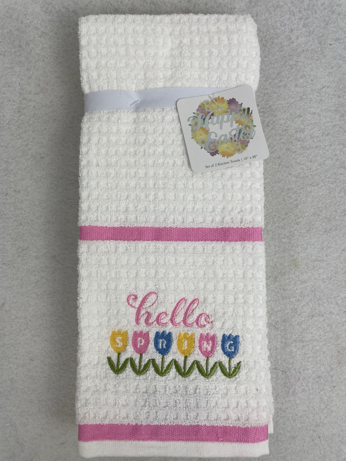 Easter Hello Spring 100% Cotton Set of Two Kitchen Towels – CrazeAbout