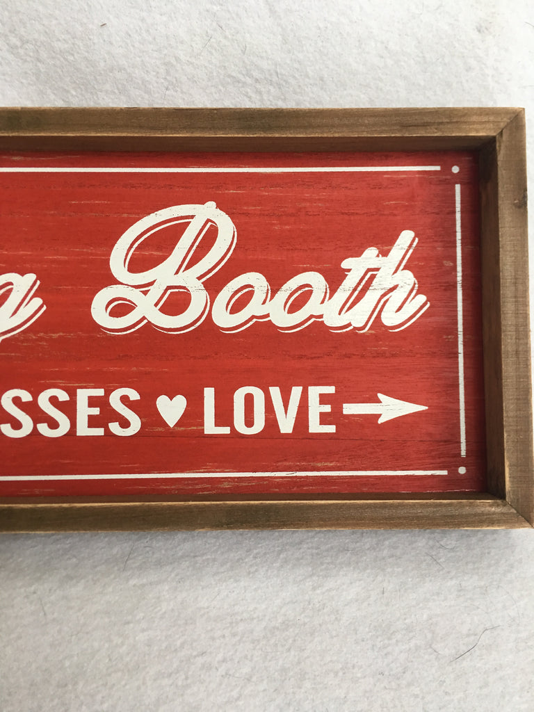 Valentine Kissing Booth, Hugs, Kisses, Love Wood Sign – CrazeAbout
