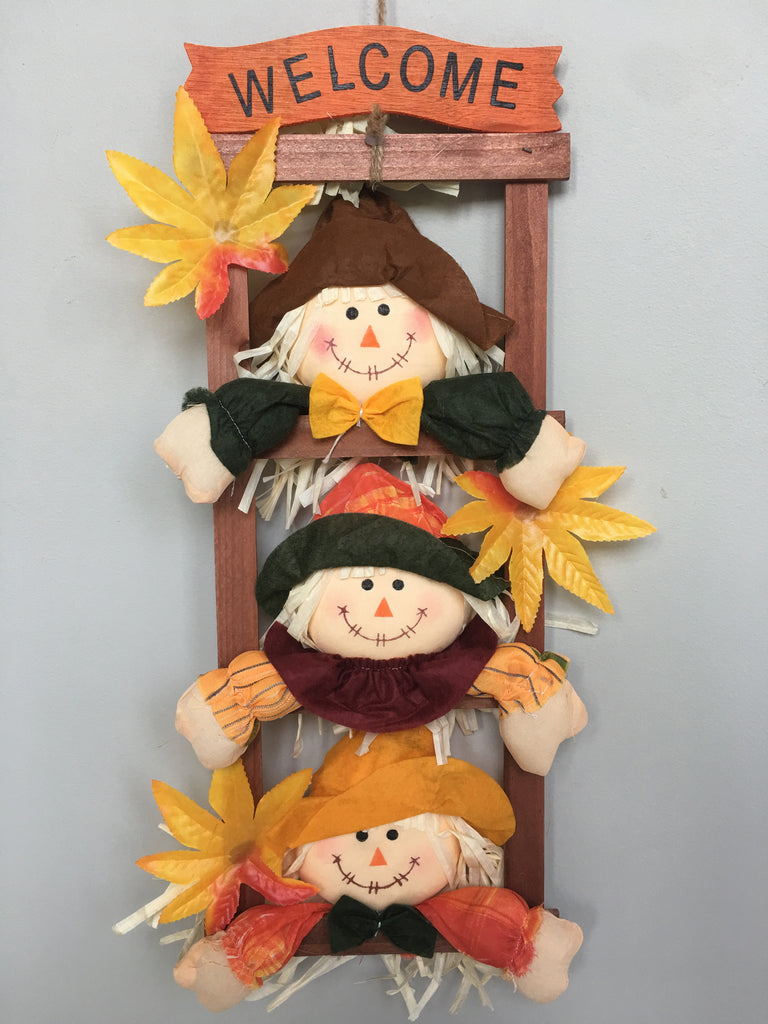 Harvest 3 Scarecrow Welcome Wall Hanging – CrazeAbout