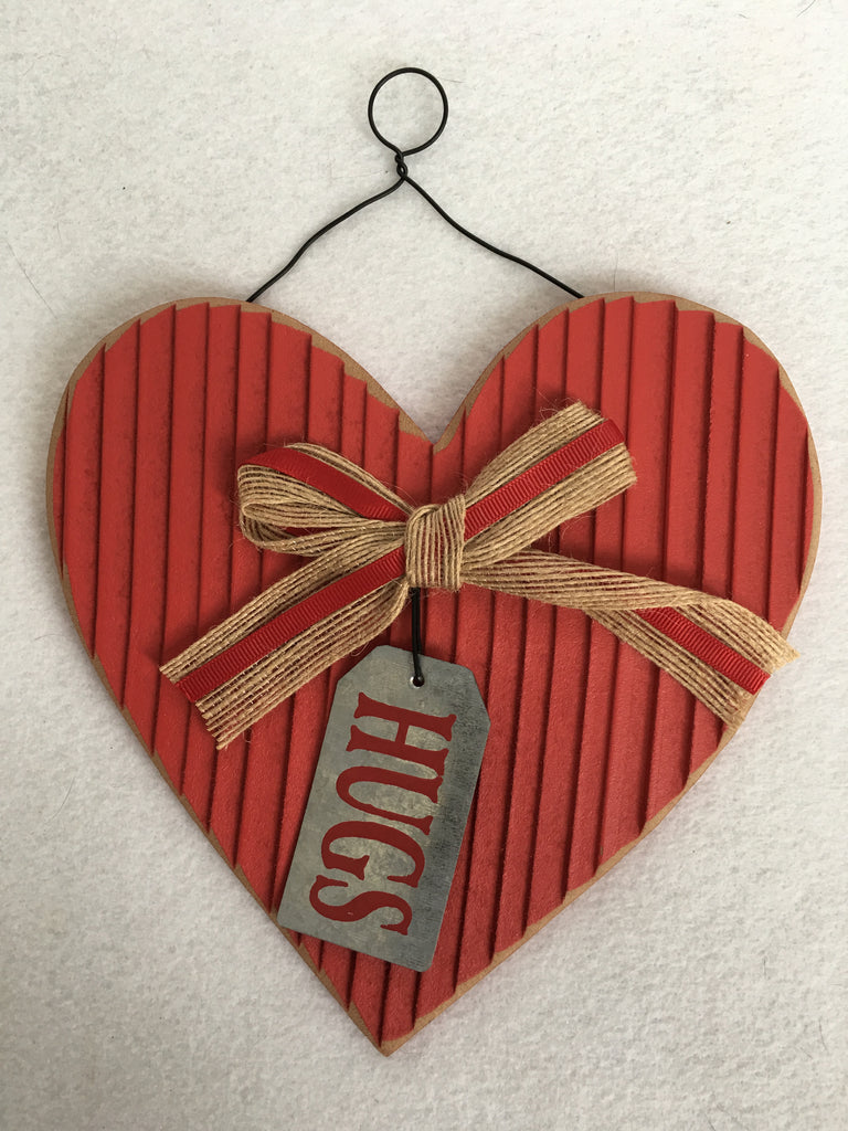 Valentine Heart with Hugs or Love Hanging Tag Wall Hanging – CrazeAbout