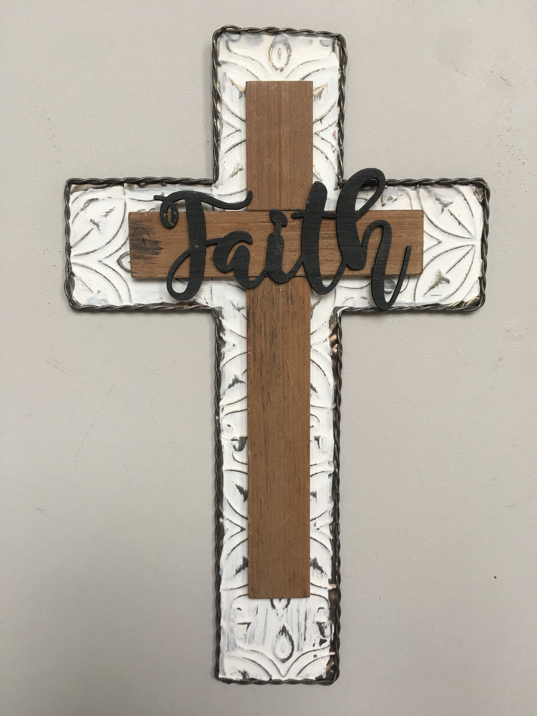 Easter Faith Metal and Wood Cross – CrazeAbout