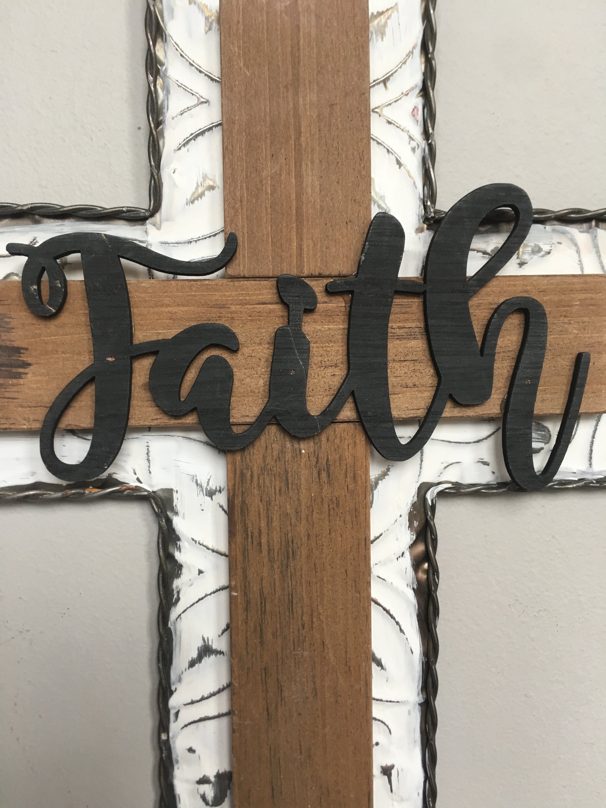 Easter Faith Metal and Wood Cross – CrazeAbout