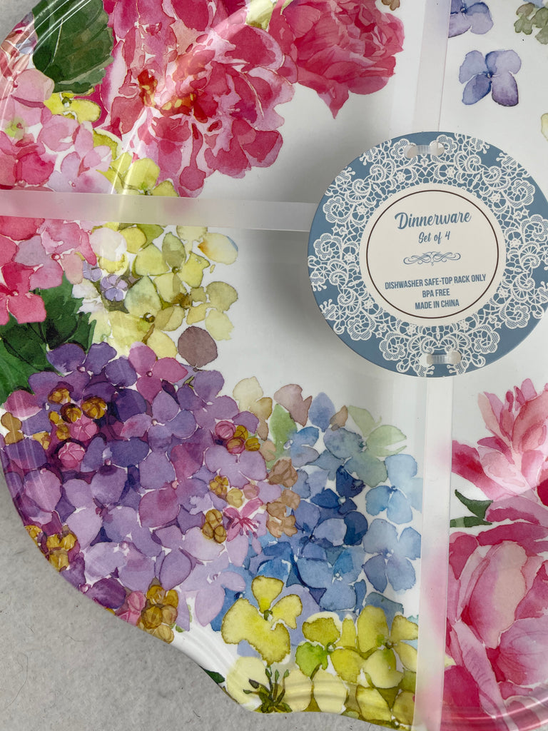 Easter Spring Flower Garden Set of 4 Melamine Large Plates – CrazeAbout